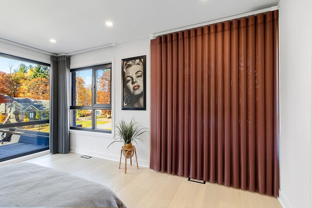 Motorized Blackout Sheer Vertical Curtains Custom Blinds for Interior ...