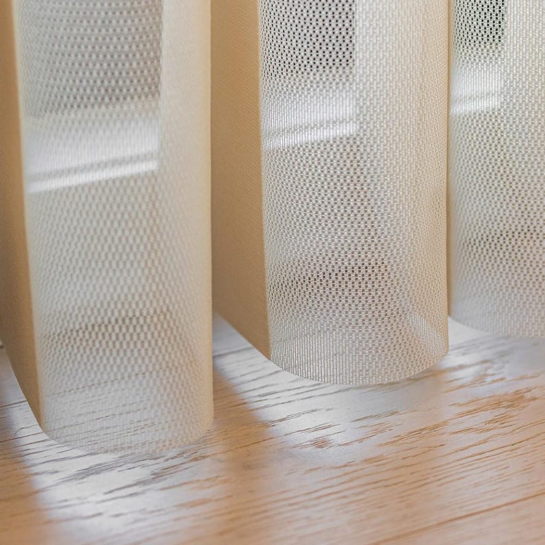 Beige Blackout Sheer Vertical Blinds: Light Filtering Fabric Shades ...