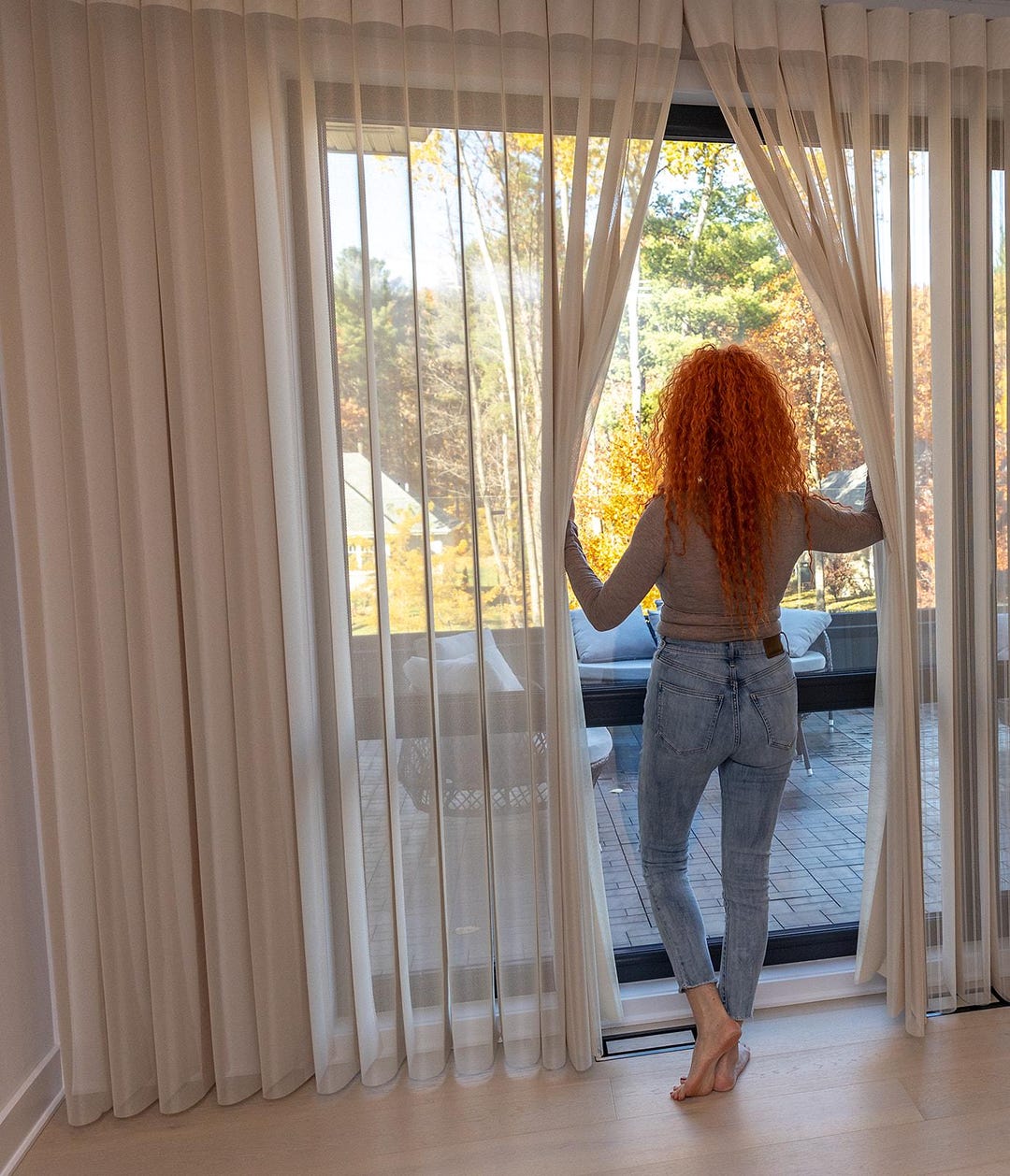 Motorized Sheer Vertical Curtains Blackout Shades Smart Blinds for ...