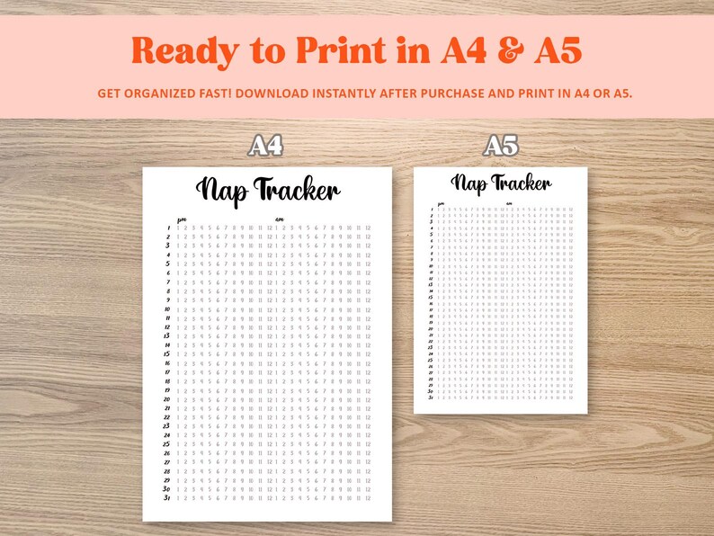 Nap TRACKER, Printable Journal Page, Planner Page, Emotions Tracker ...