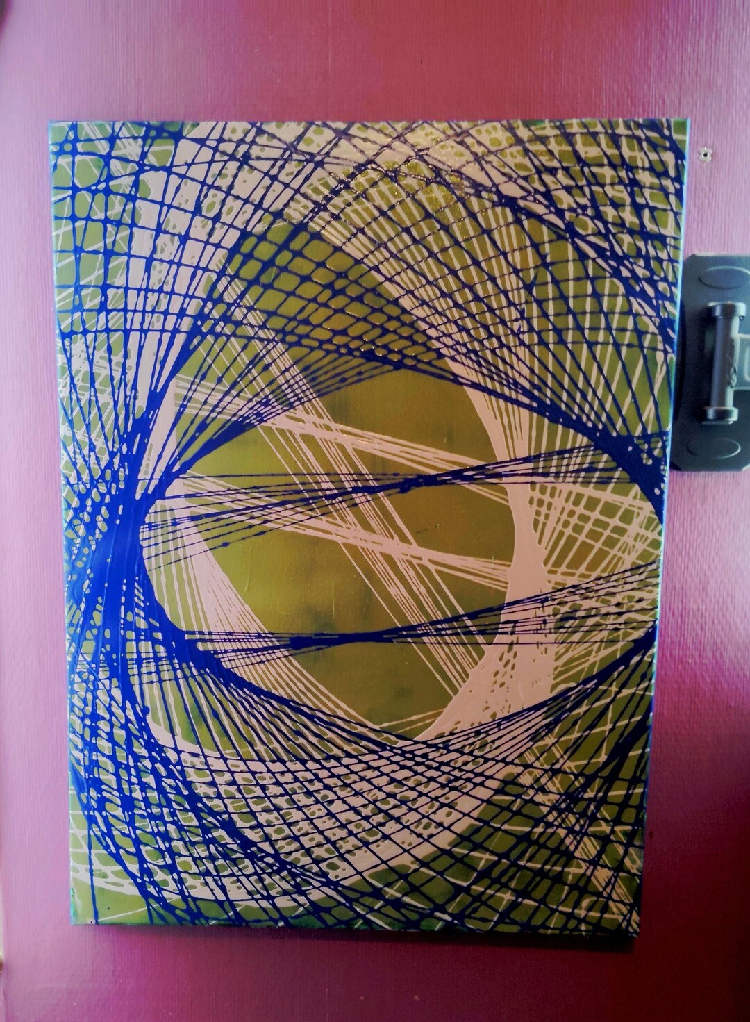 Abstract Pendulum Painting "between Two Beats" the Canvas is 80 / 60cm ...