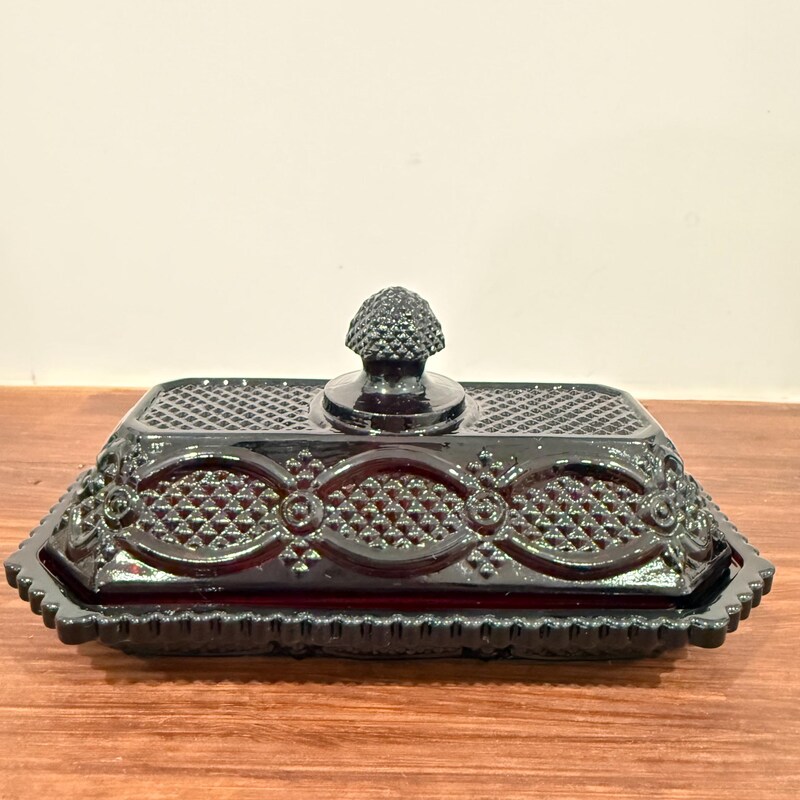 Red Butter Dish - Etsy
