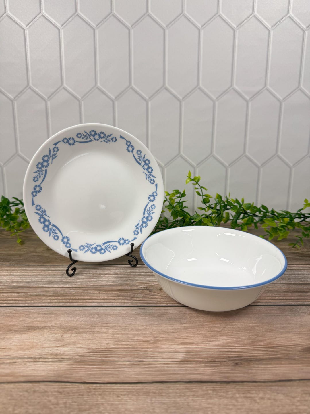 Corelle Cornflower Blue Pattern Soup Bowl Set - Etsy