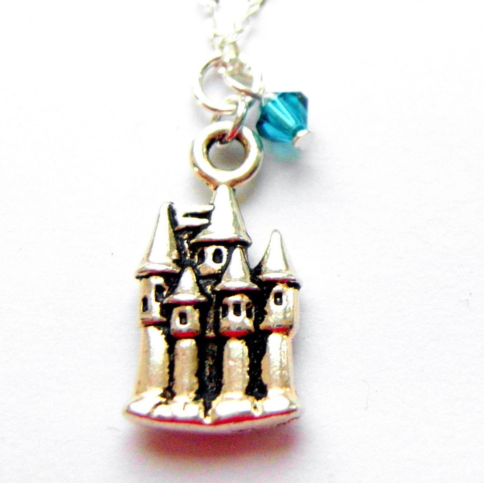 Disney Princess Castle Charm Necklace Castle Jewellery Gift - Etsy UK