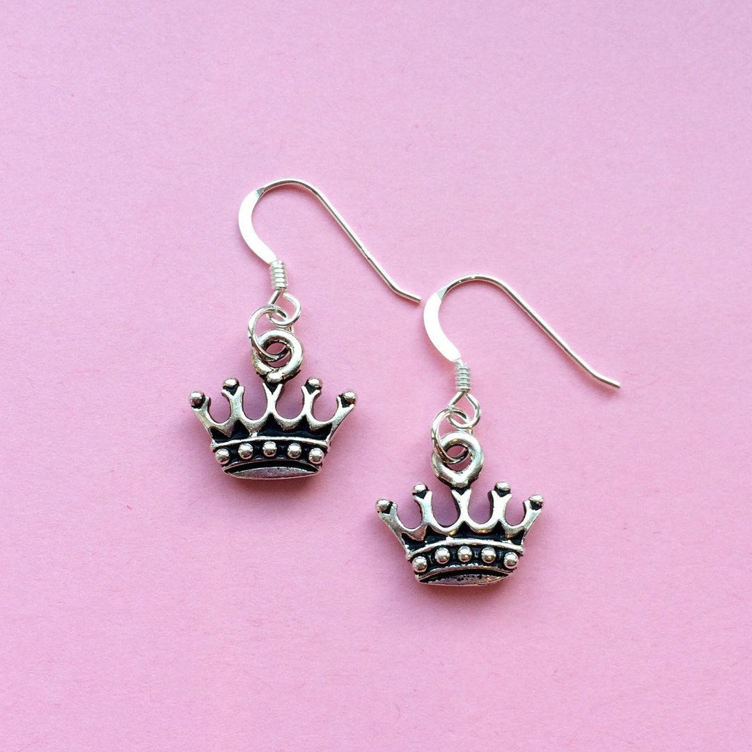 Crown Earrings Disney Princess Charm Jewellery Crown Gifts - Etsy