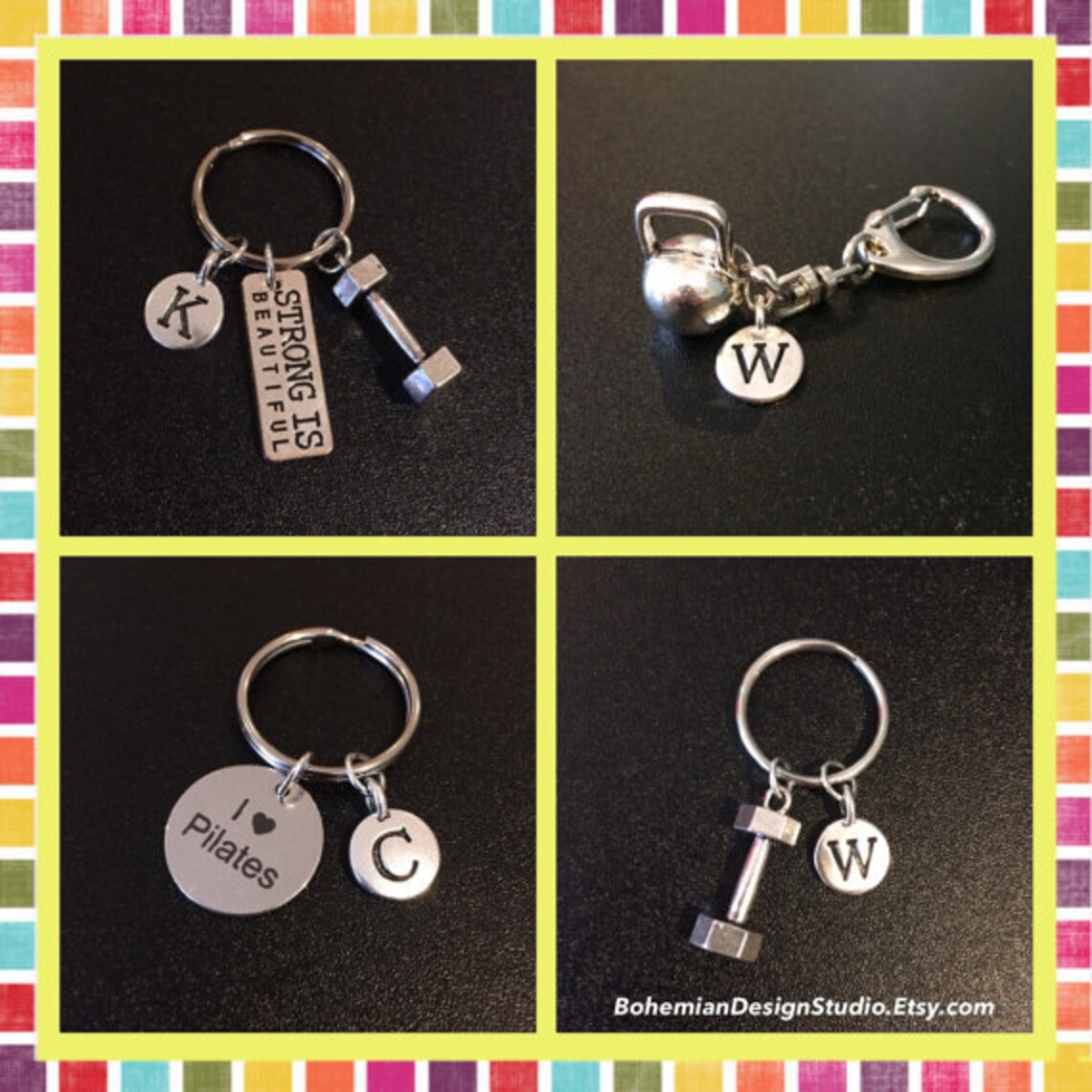 Fitness Gifts Gym Fitness Keyring Gym Keychain Women / Mum - Etsy