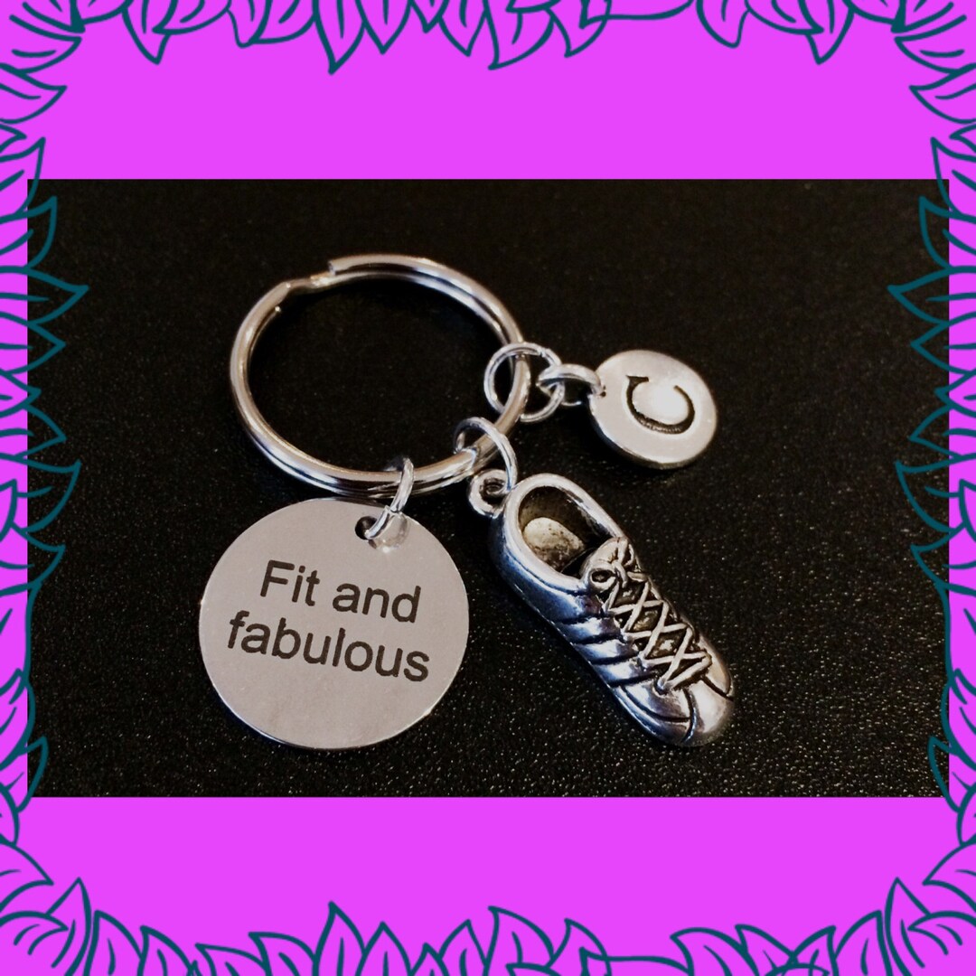 Fit and Fabulous Keychain 3D Running Shoe Keyring - Etsy