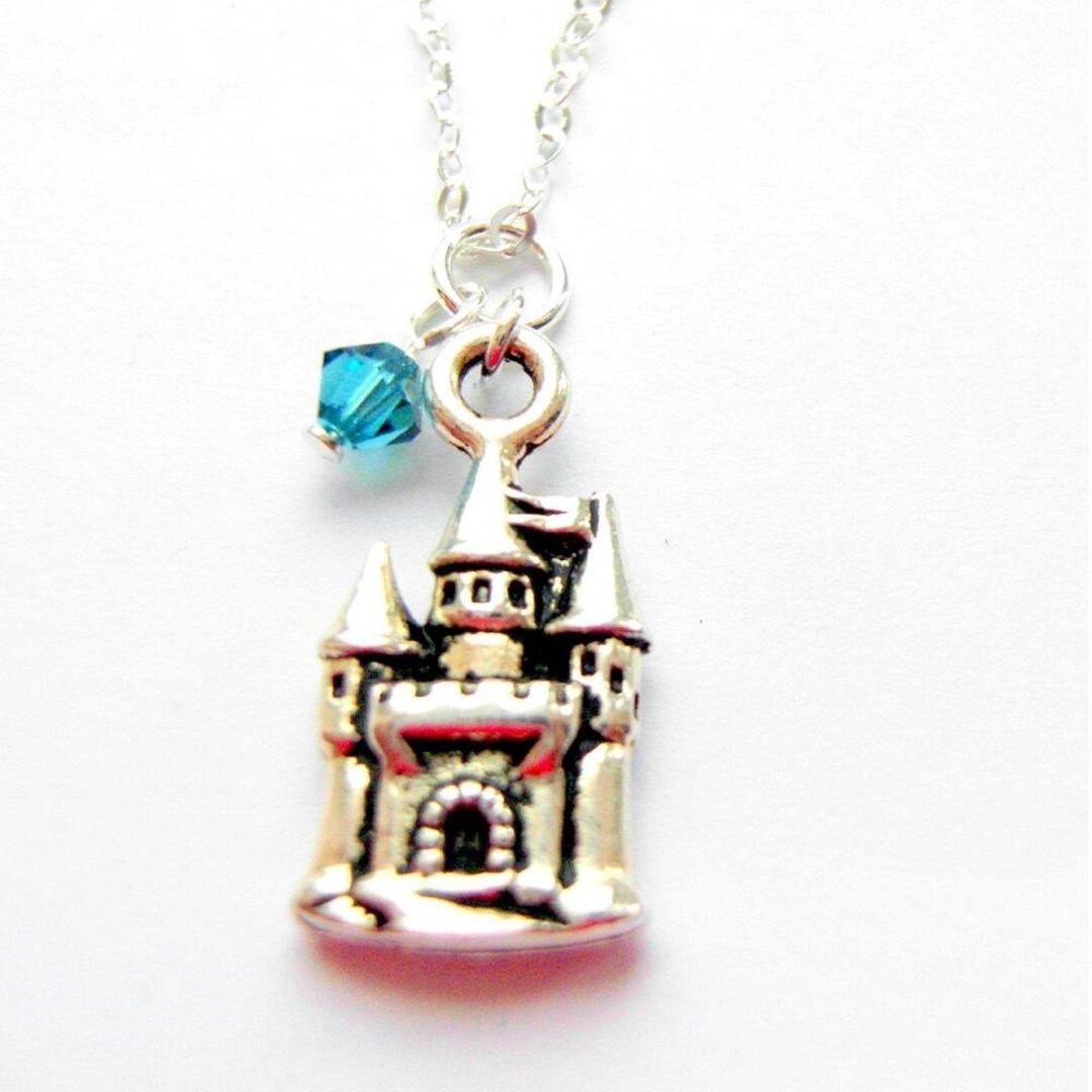 Disney Princess Castle Charm Necklace, Castle Jewellery Gift Idea for ...