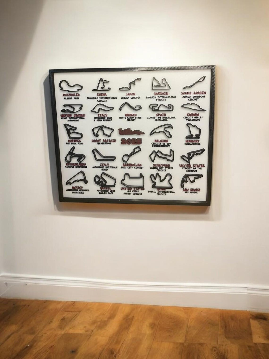 3D F1 Race Track Wall Art, Formula 1 Circuit Designs Decor, Durable ...