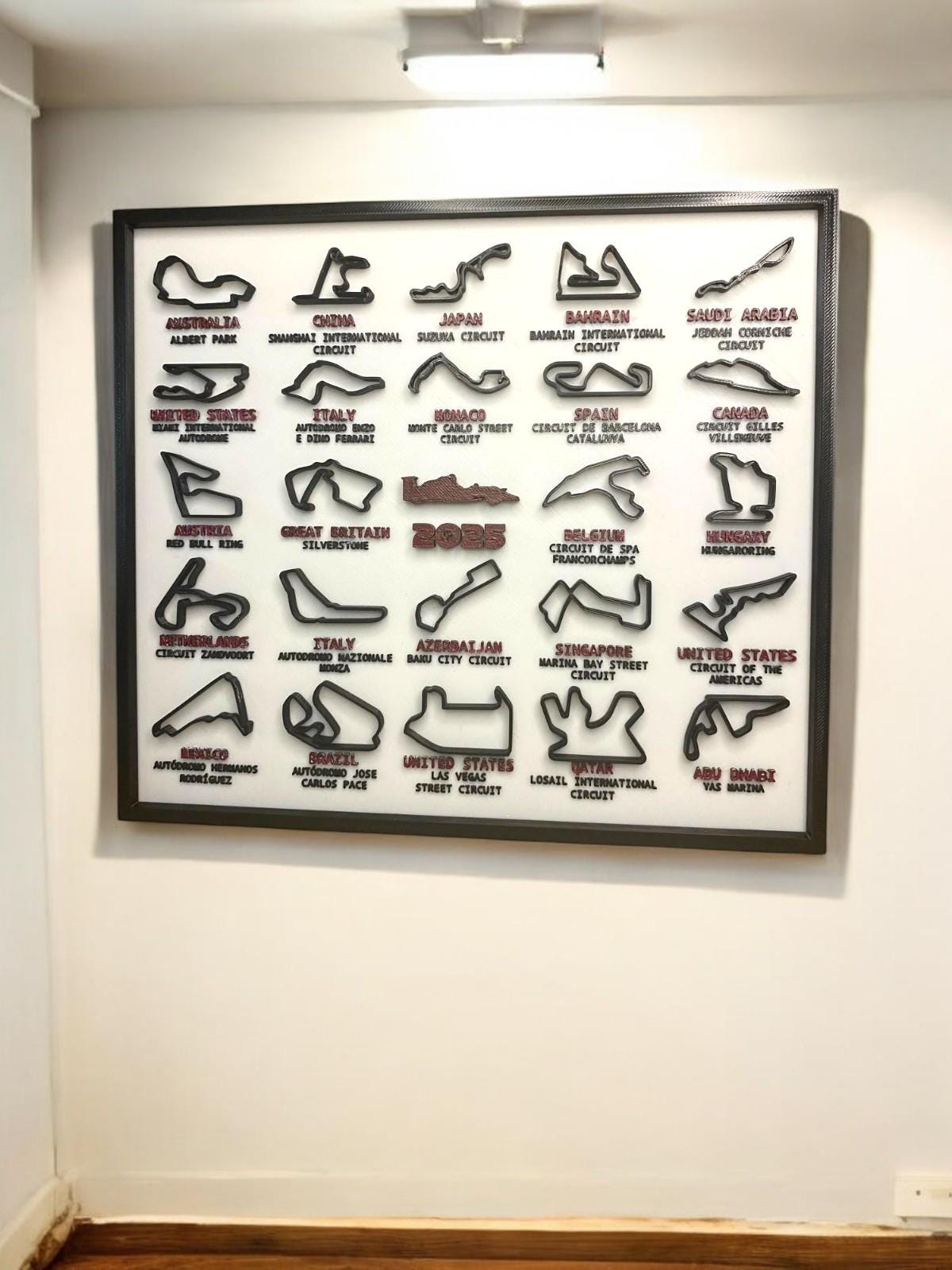 3D F1 Race Track Wall Art, Formula 1 Circuit Designs Decor, Durable Plastic Motorsport Gift ...