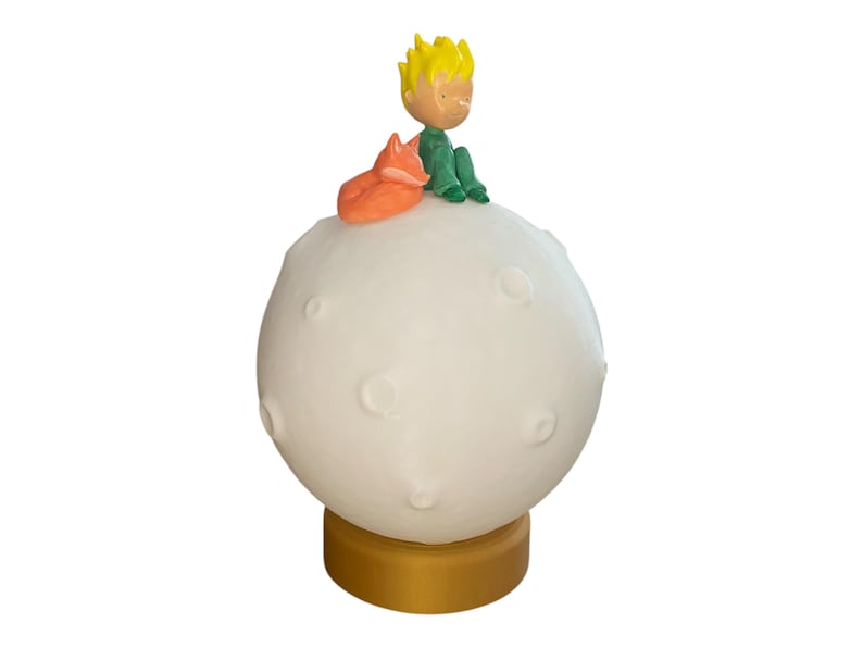 Little Prince Night Lamp, Moon Sitting Prince Light, 16x17x24 Cm LED ...