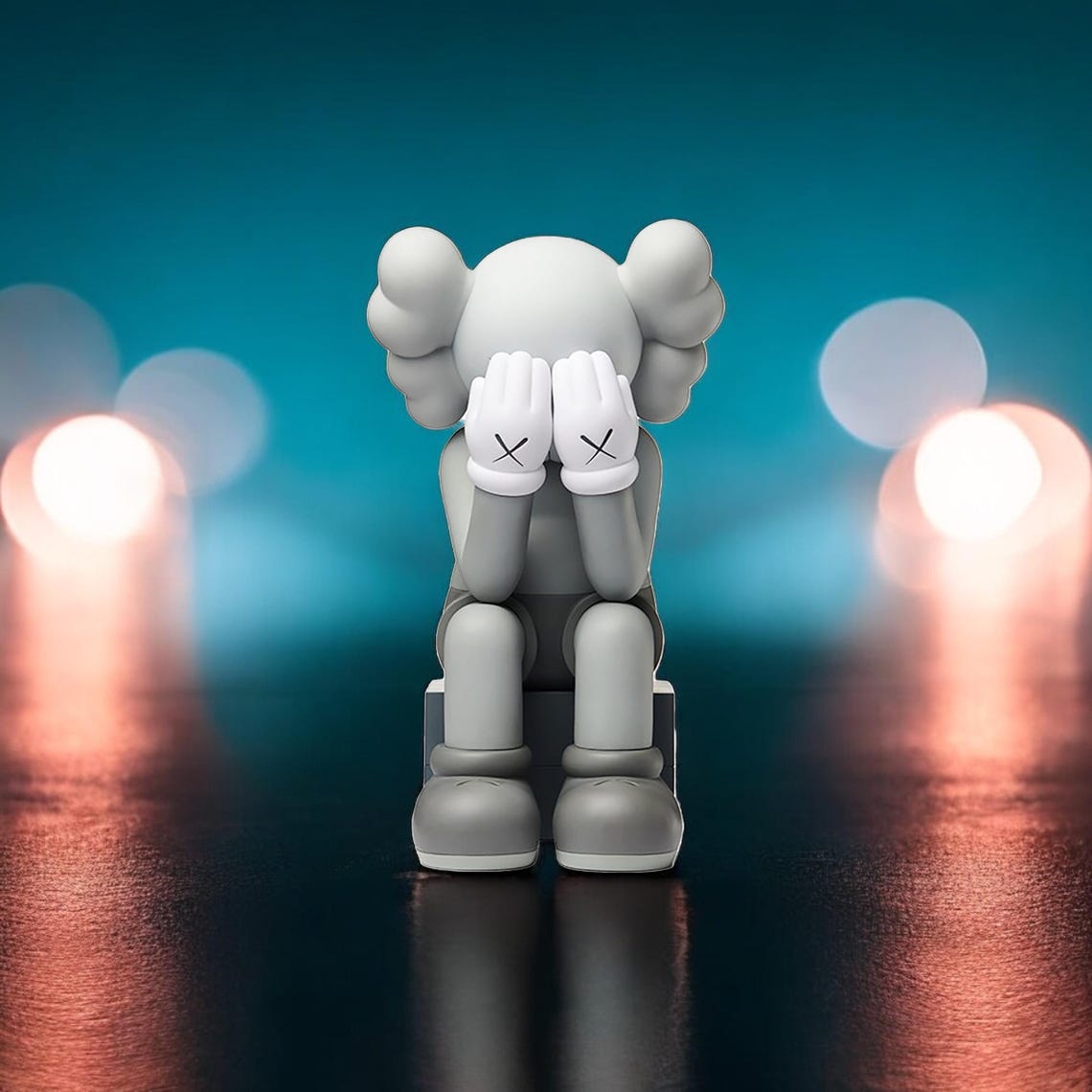Custom KAWS Sitting Figure, 3D Printed Collectible Toy, Modern Art ...