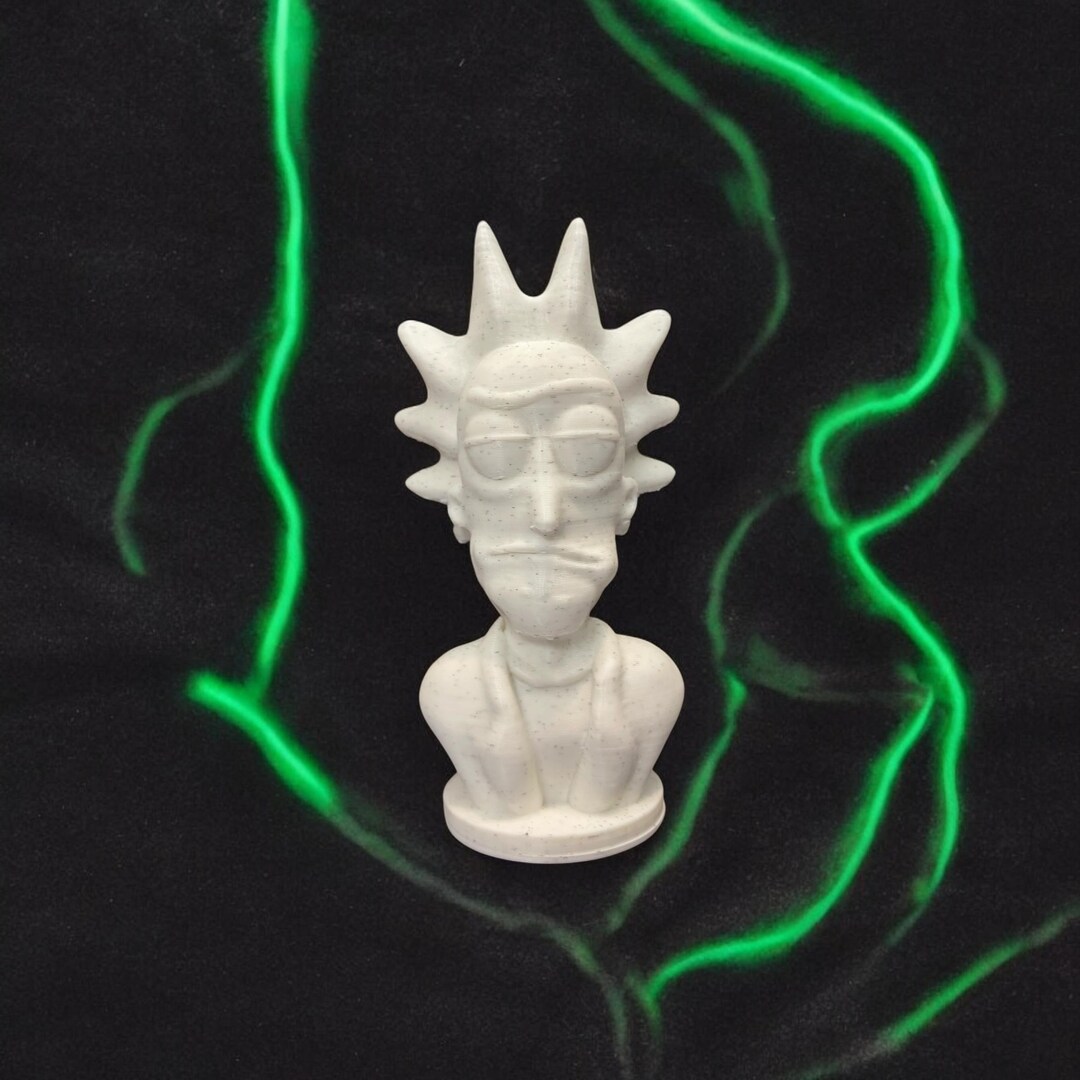 3D Printed Rick Sanchez Bust Minimalist Sculpture Inspired by Rick and ...