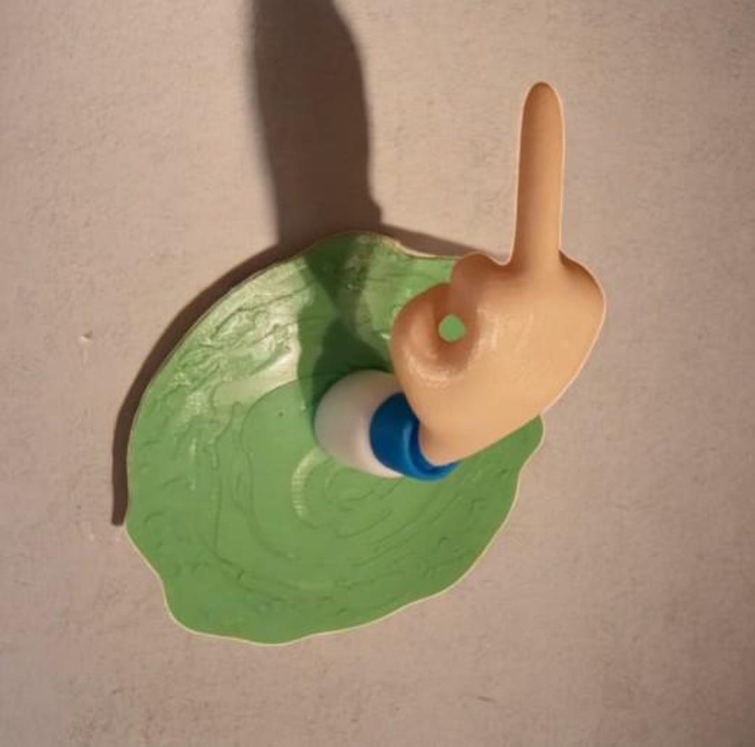 Rick Middle Finger Statue 3D Printed Iconic Hand Gesture Inspired by ...