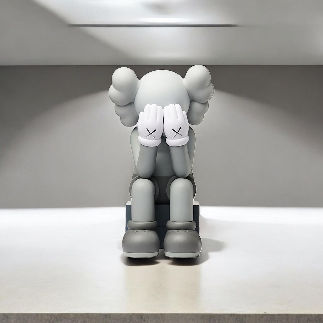 Custom KAWS Sitting Figure, 3D Printed Collectible Toy, Modern Art ...