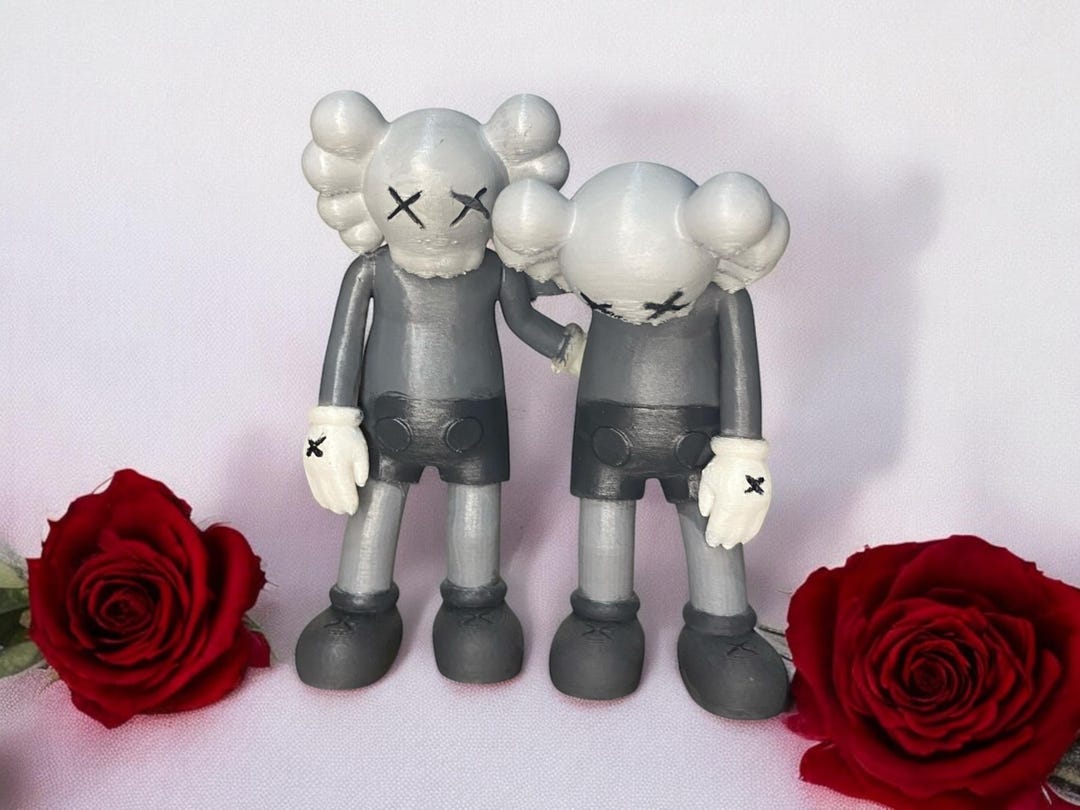 Sad Kaws Figures Hugging Set 20cm Collectible Designer Toy Black, Gold ...