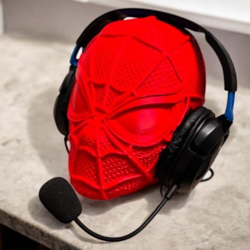 Spiderman Red Headphone Stand 3D Printed Marvel Display for Gamers ...