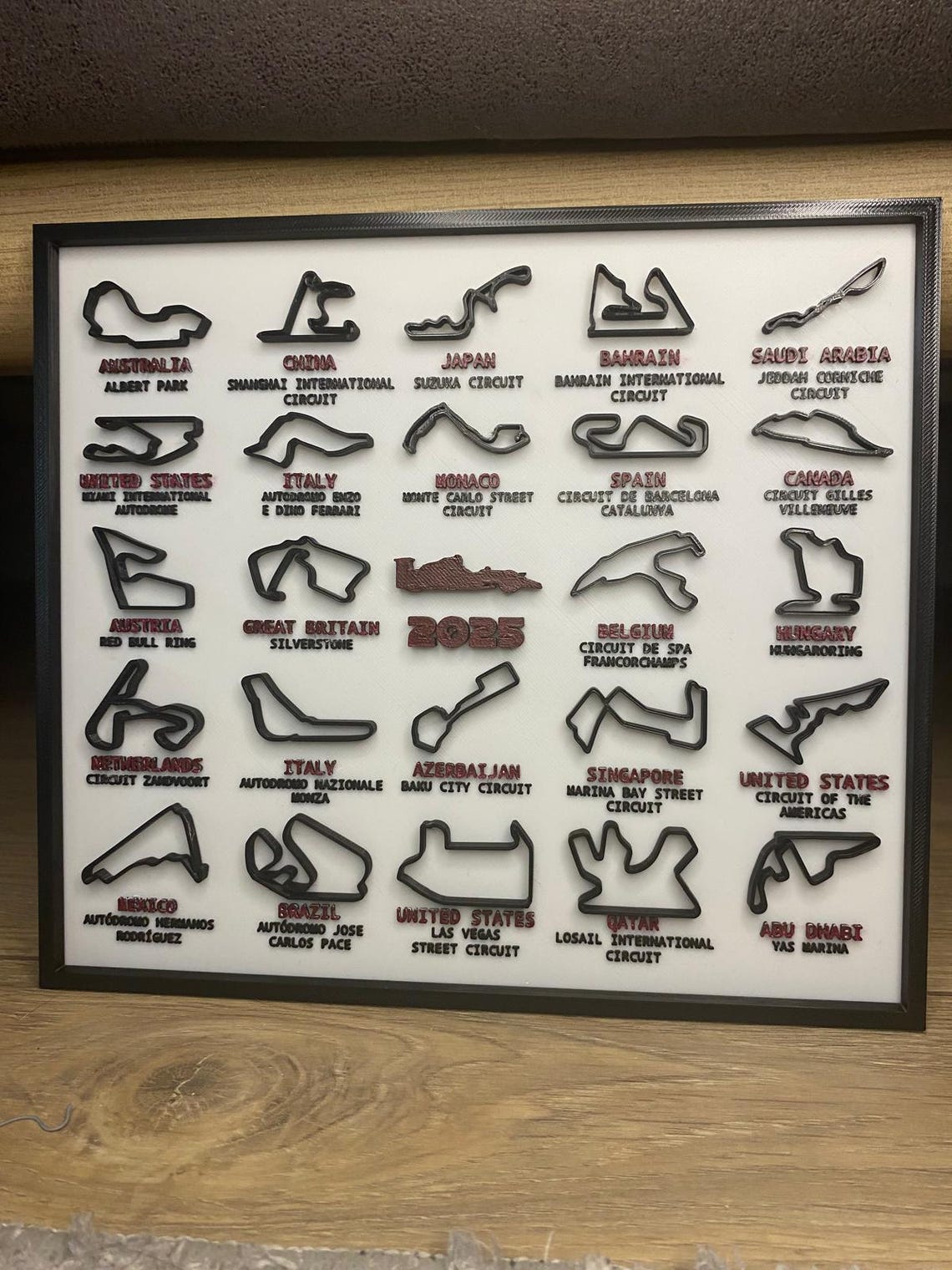 3D F1 Race Track Wall Art, Formula 1 Circuit Designs Decor, Durable ...