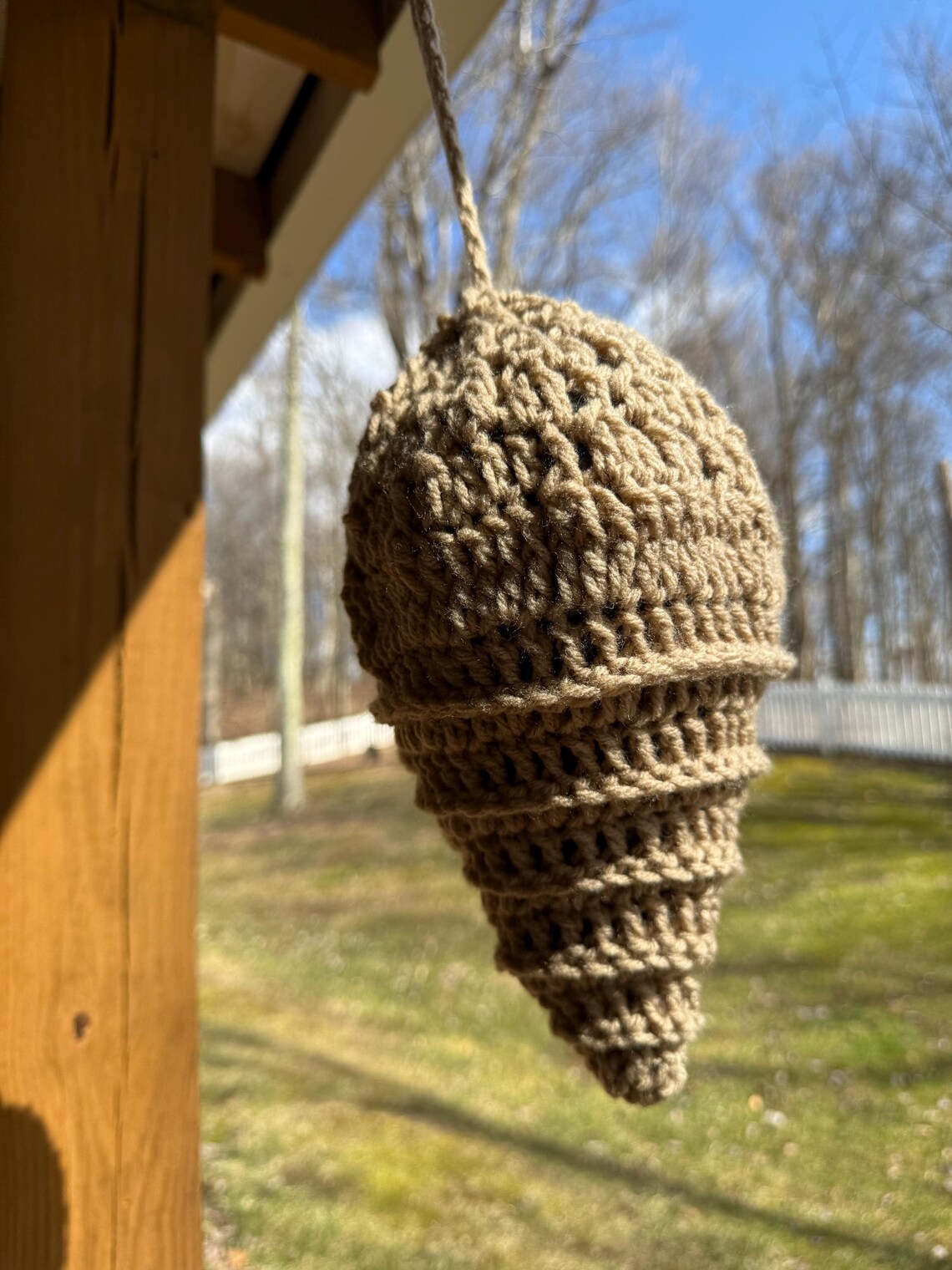 Fake Hornet, Wasp Nest Crochet Hornet, Wasp, Carpenter Bee Deterrent ...