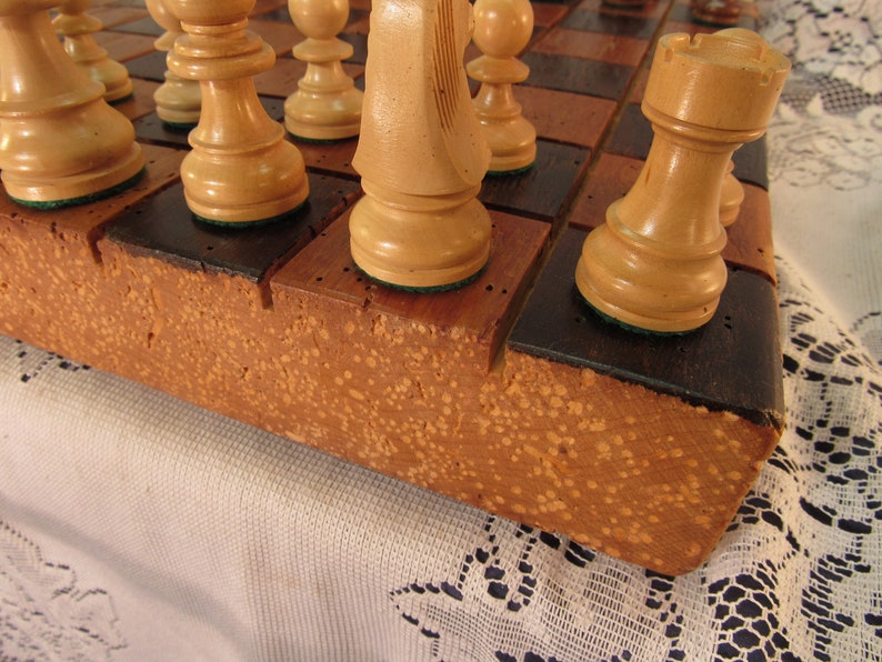 Thousands of Worm Holes Barn Beam HUGE CHESS SET in Wormy | Etsy