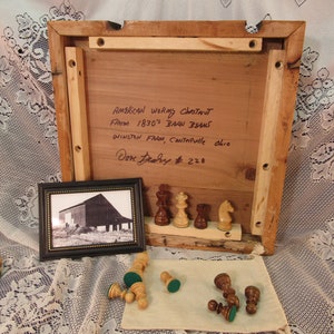 STUNNING Chess Set From Reclaimed Wormy Chestnut Barn Wood Sku 228 - Etsy