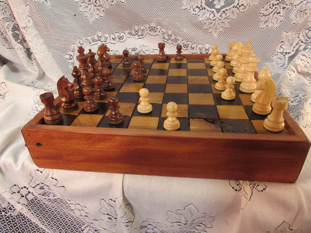 Chess Set From Reclaimed Barn Wood Sku 227. - Etsy