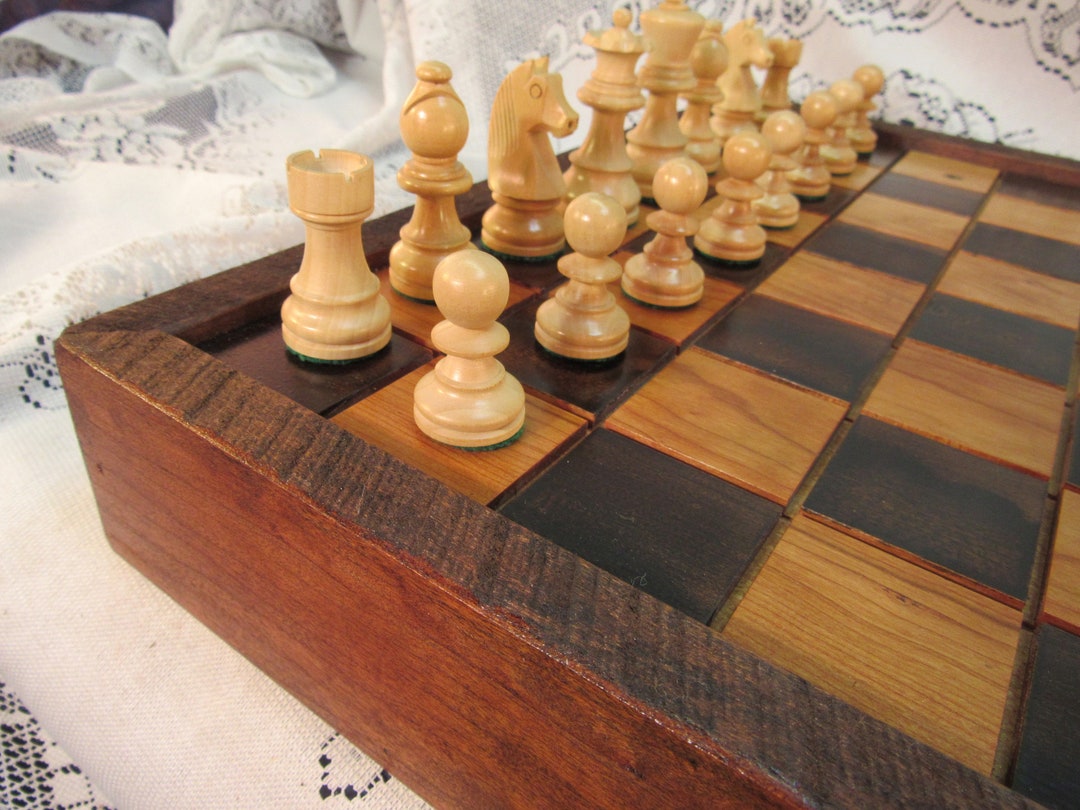 CHERRY Chess Set in Reclaimed Cherry Barn Wood,sku 52C - Etsy