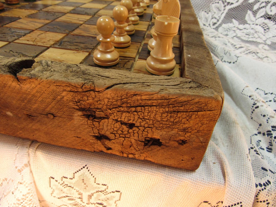 Exceptional Tobacco Barn Chess Set From Reclaimed Barn Woods Sku63 - Etsy