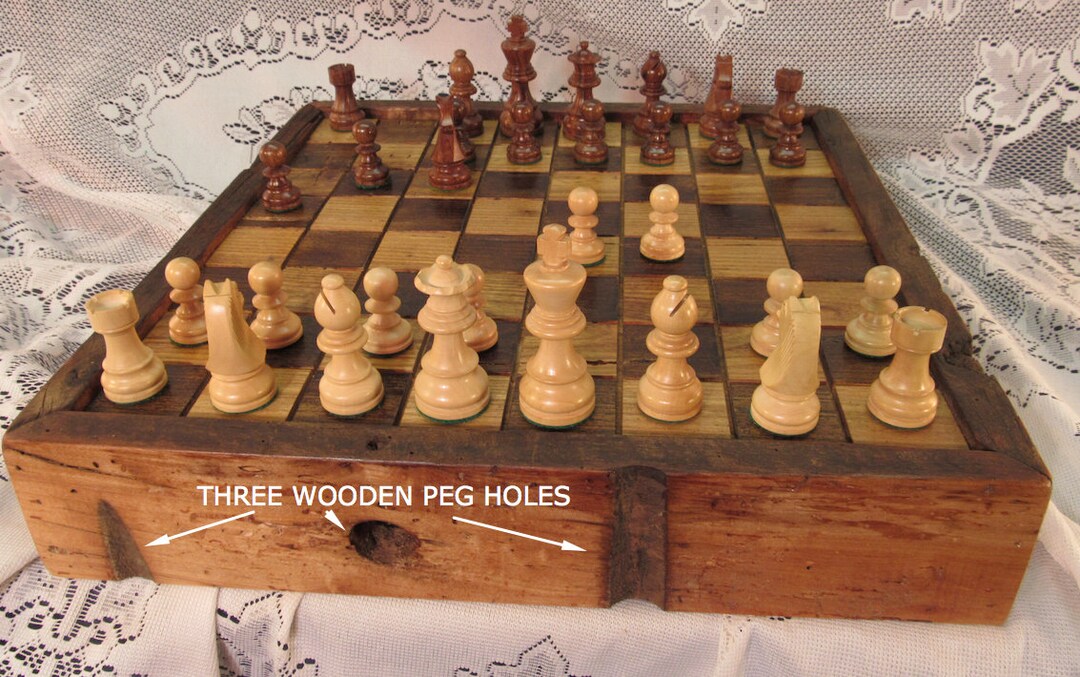 Chess Set From Reclaimed Barn Wood Sku 231 - Etsy