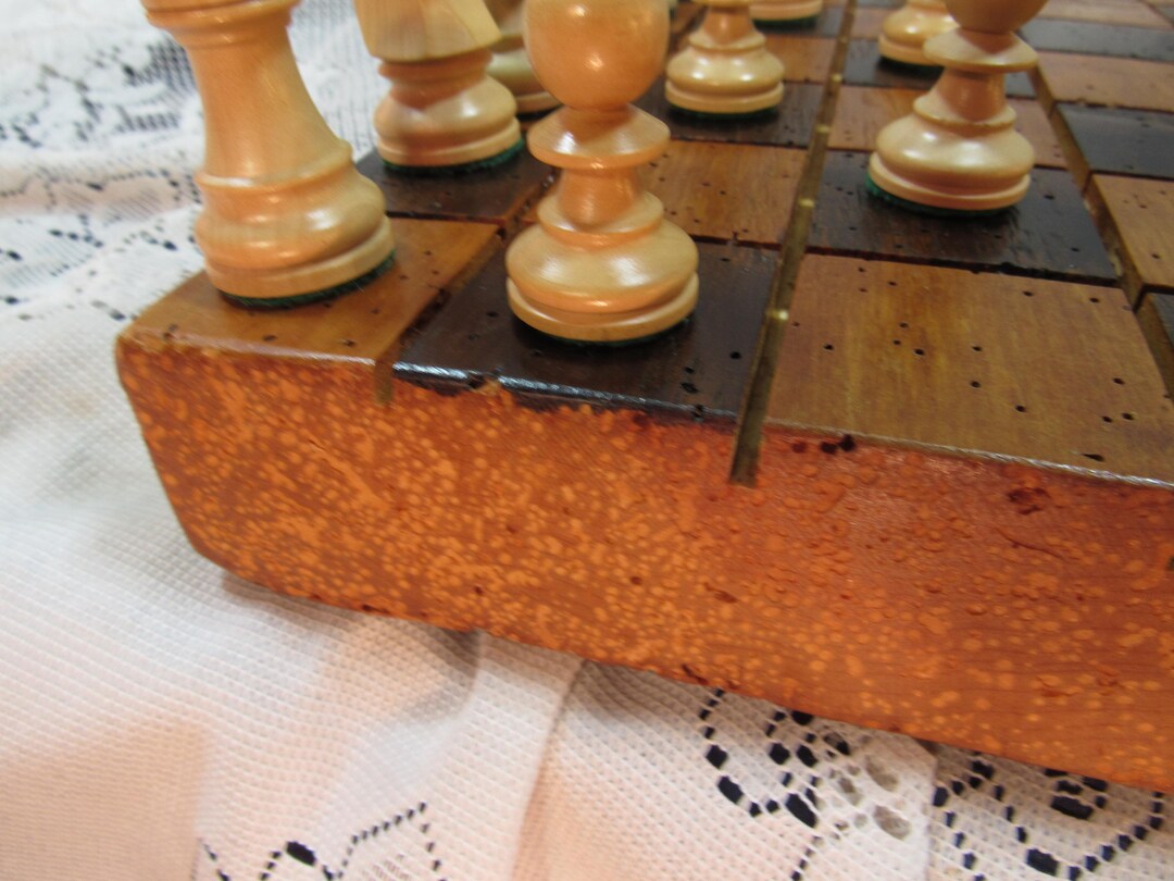 Chess Set in Reclaimed Chestnut Barn Wood Sku 111 - Etsy