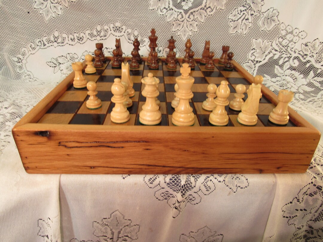 Chess Set in Reclaimed Barn Wood - Etsy