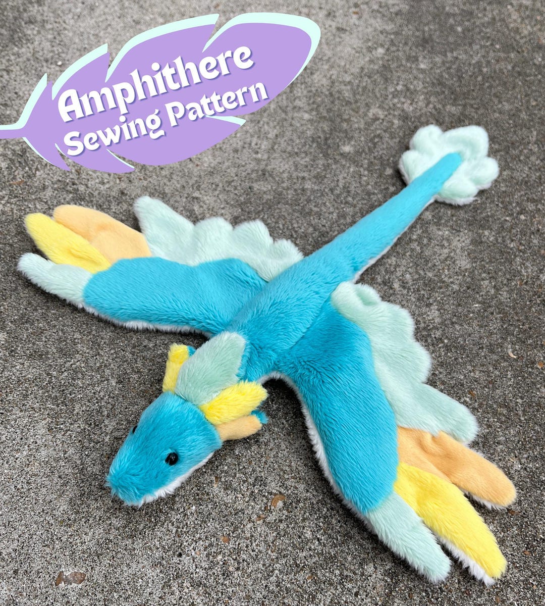 Amphithere Dragon Plush Sewing Pattern - Etsy