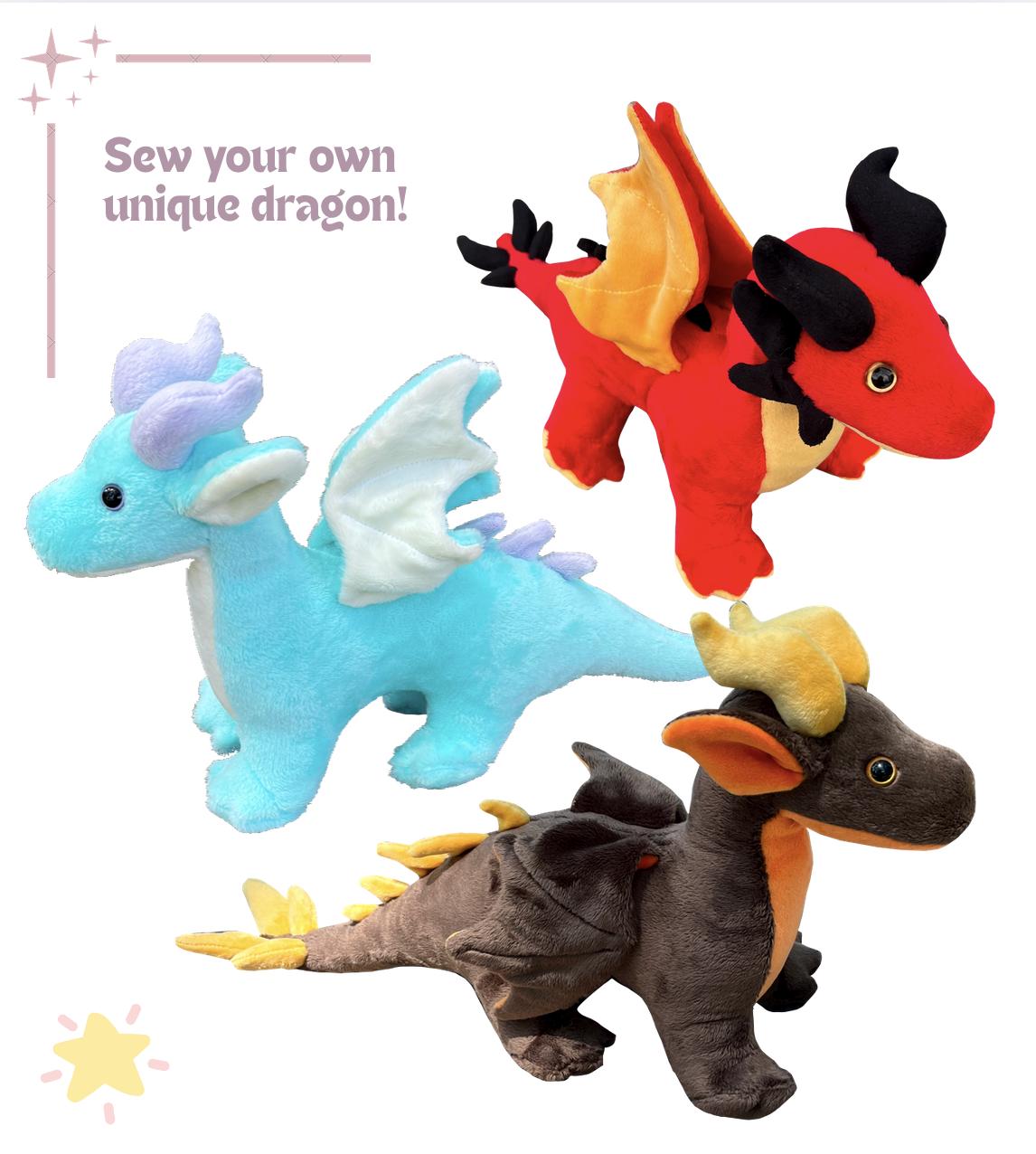 Plush Dragon Sewing Pattern - Classic Dragon - Etsy