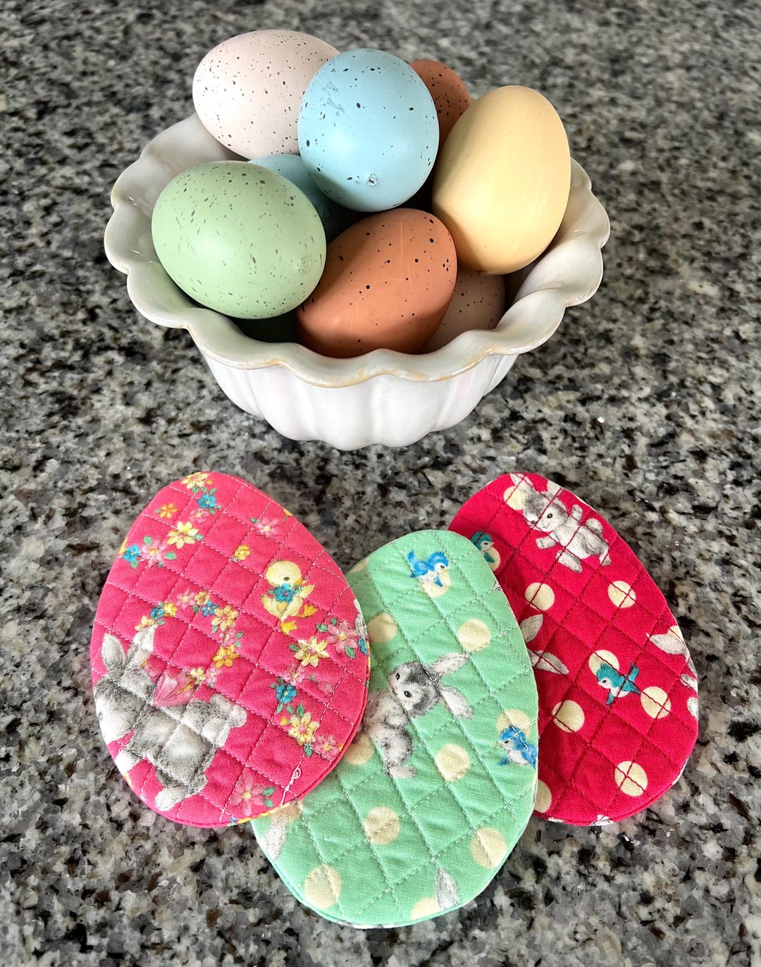 Quilted Refillable Fabric Eggs/fabric Easter Eggs/cute Fabric Eggs ...