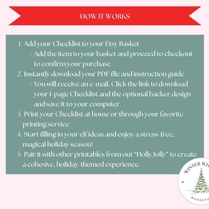Printable Elf Shenanigans December 2024 Checklist | Holiday Elf ...