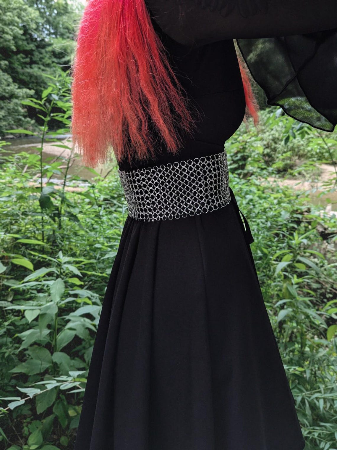 Silver Chainmail Corset, Wide Stainless Steel Belt - Etsy