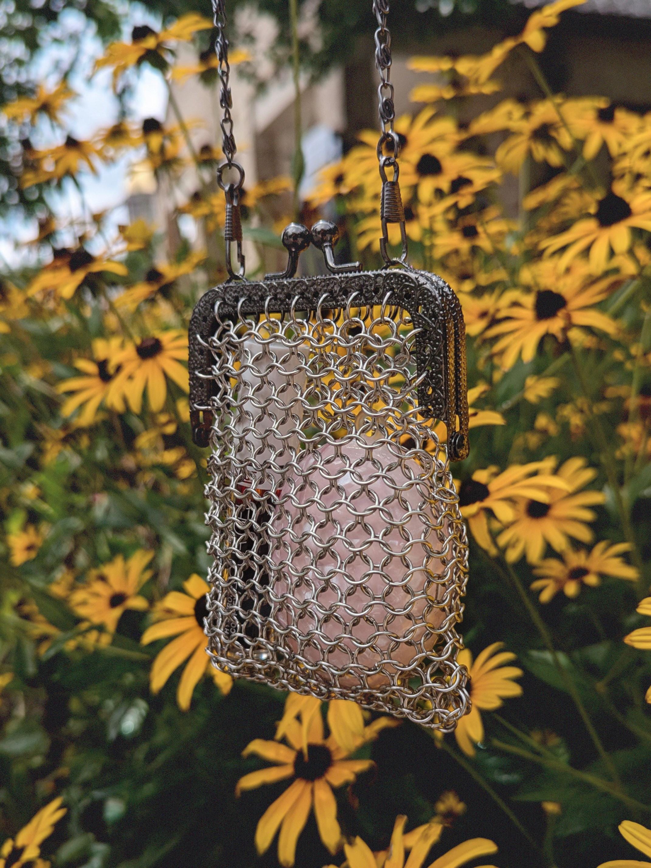 Handmade Chainmail Coin Purse, Small Stainless Steel Crossbody Bag - Etsy
