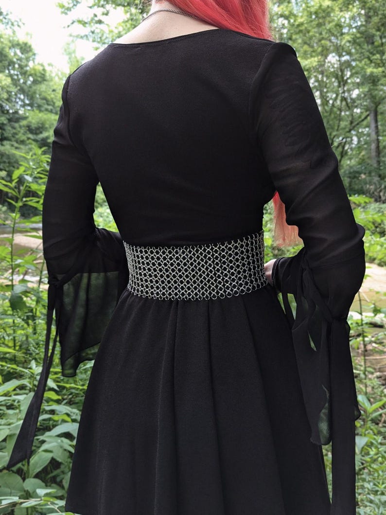 Silver Chainmail Corset, Wide Stainless Steel Belt - Etsy