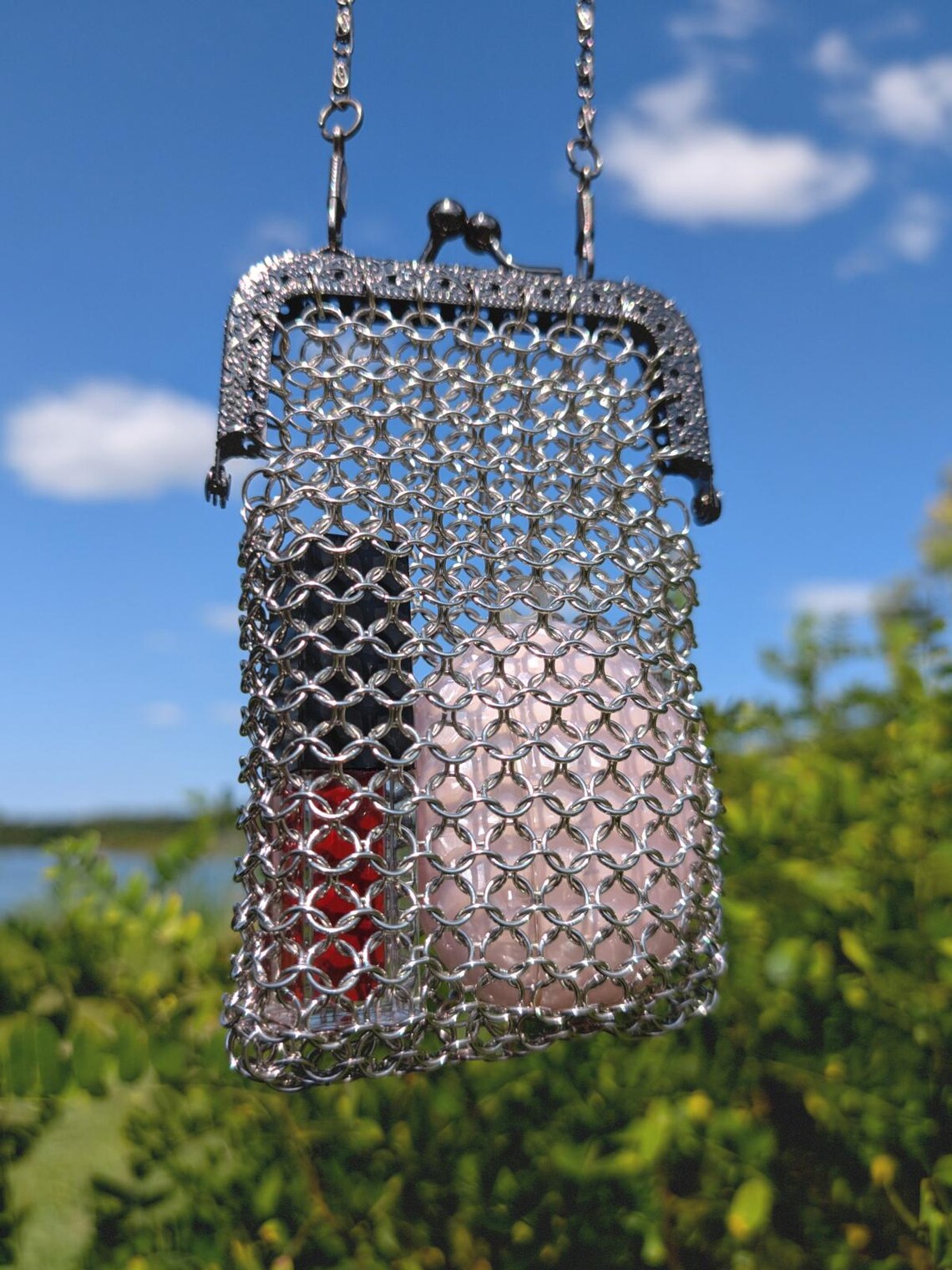 Handmade Chainmail Coin Purse, Small Stainless Steel Crossbody Bag - Etsy