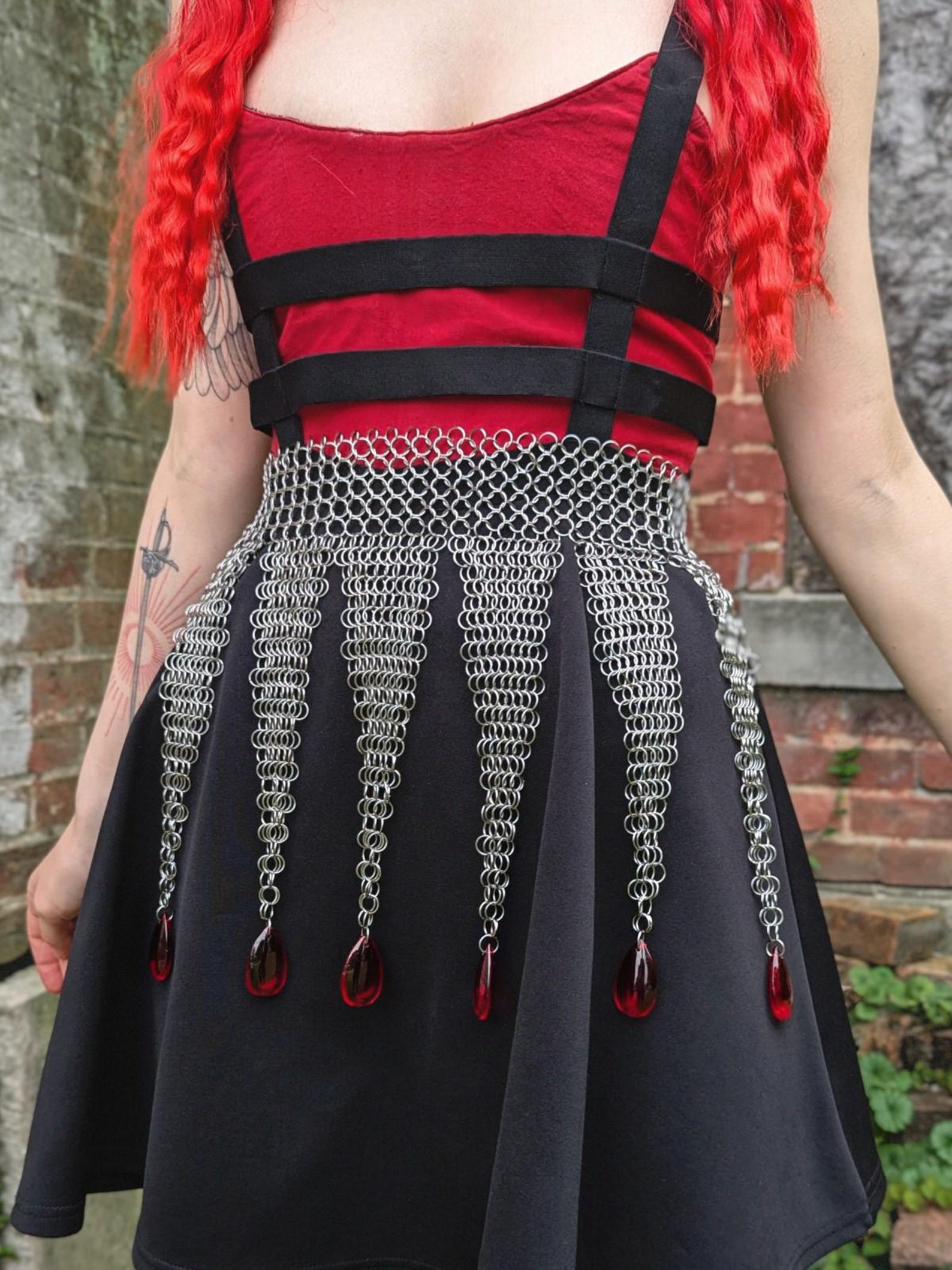 Chainmail Medieval Jester Collar, Handmade Long Clown Necklace - Etsy