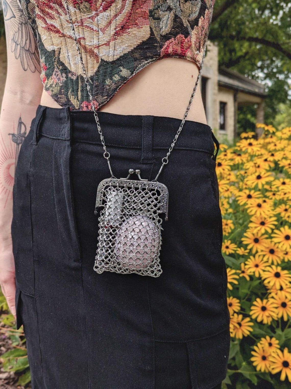 Handmade Chainmail Coin Purse, Small Stainless Steel Crossbody Bag - Etsy