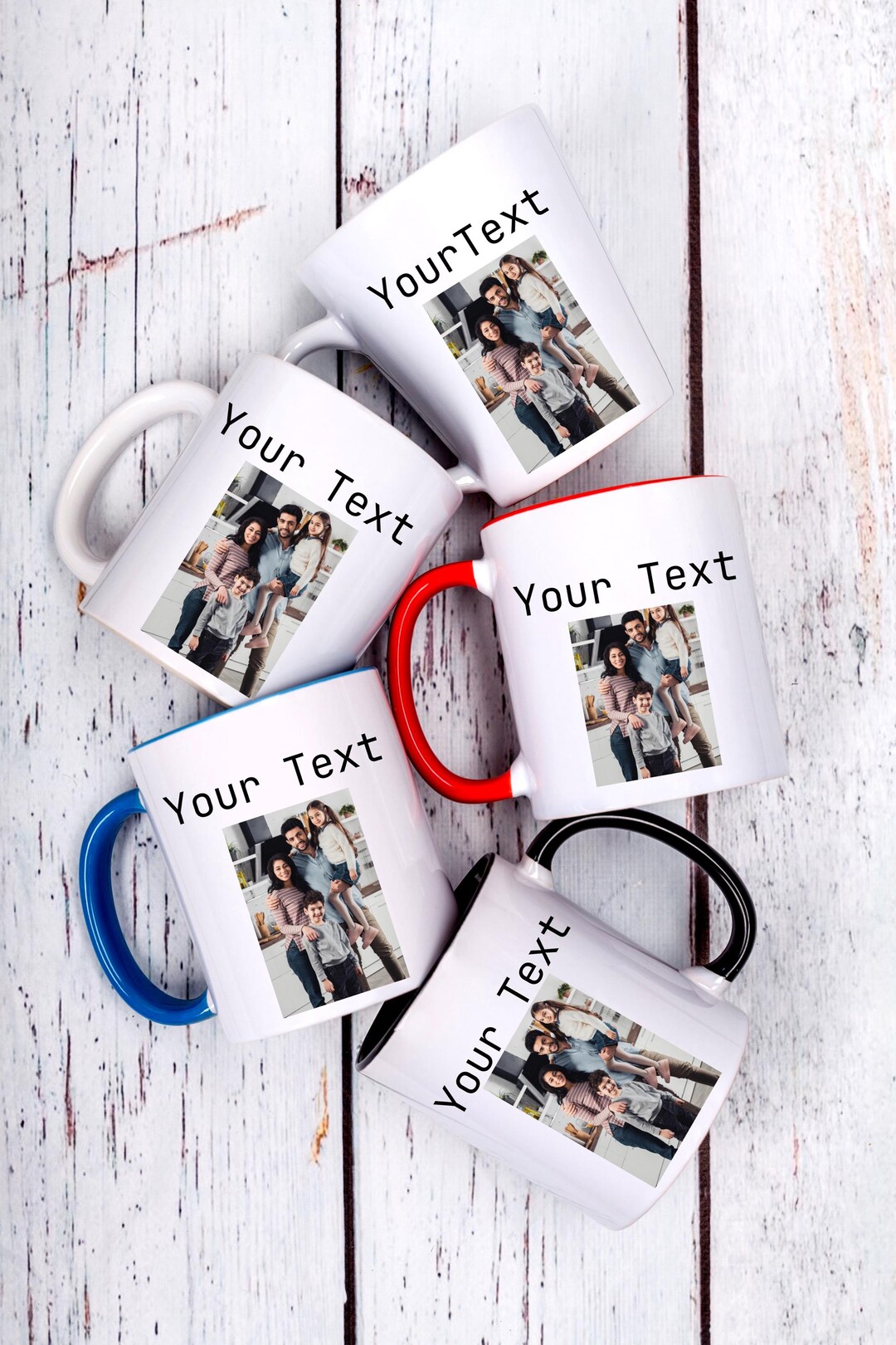 Personalized Photo Mug With Text, Photo Mug Gift, Custom Photo Coffee ...