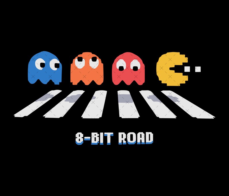 8 Bit Pacman Road Design, PNG SVG Clipart (digital File) - Etsy