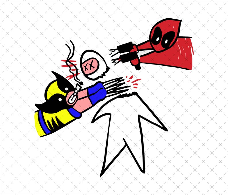 Deadpool & Wolverine PNG SVG, Superhero Graphic (digital Download) - Etsy
