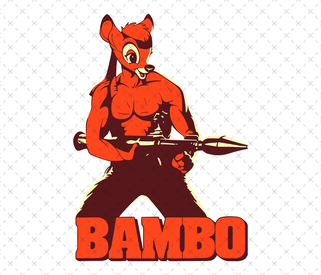 BAMBO Parody, Rambo Bambi Png Bundle, SVG Files, Digital Downloads ...