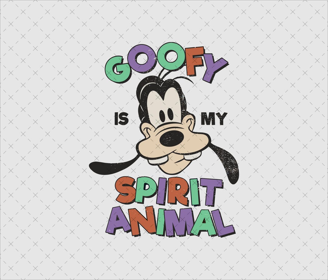 Goofy Spirit Animal, Vintage Cartoon SVG PNG (digital File) - Etsy