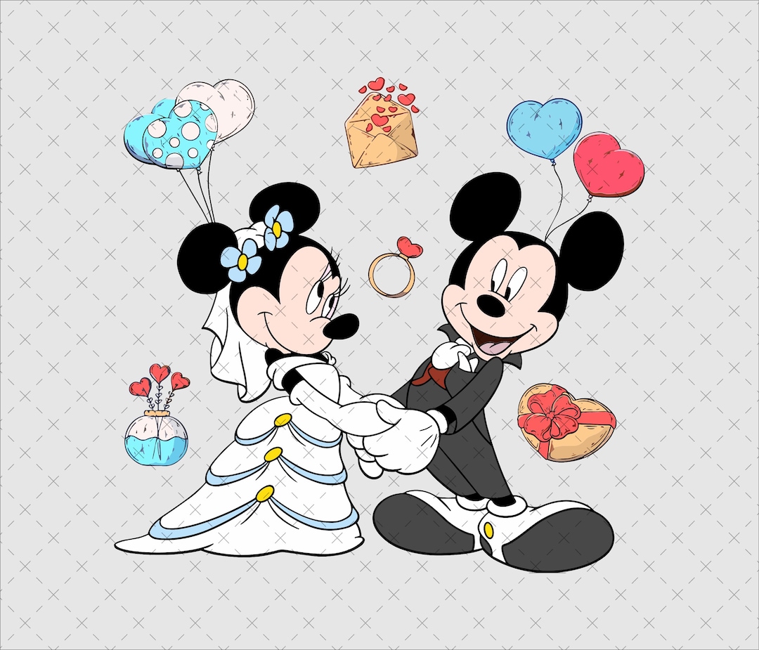 Mickey Conductor Png, Mickey and Minnie Wedding Png, Minnie Mickey ...