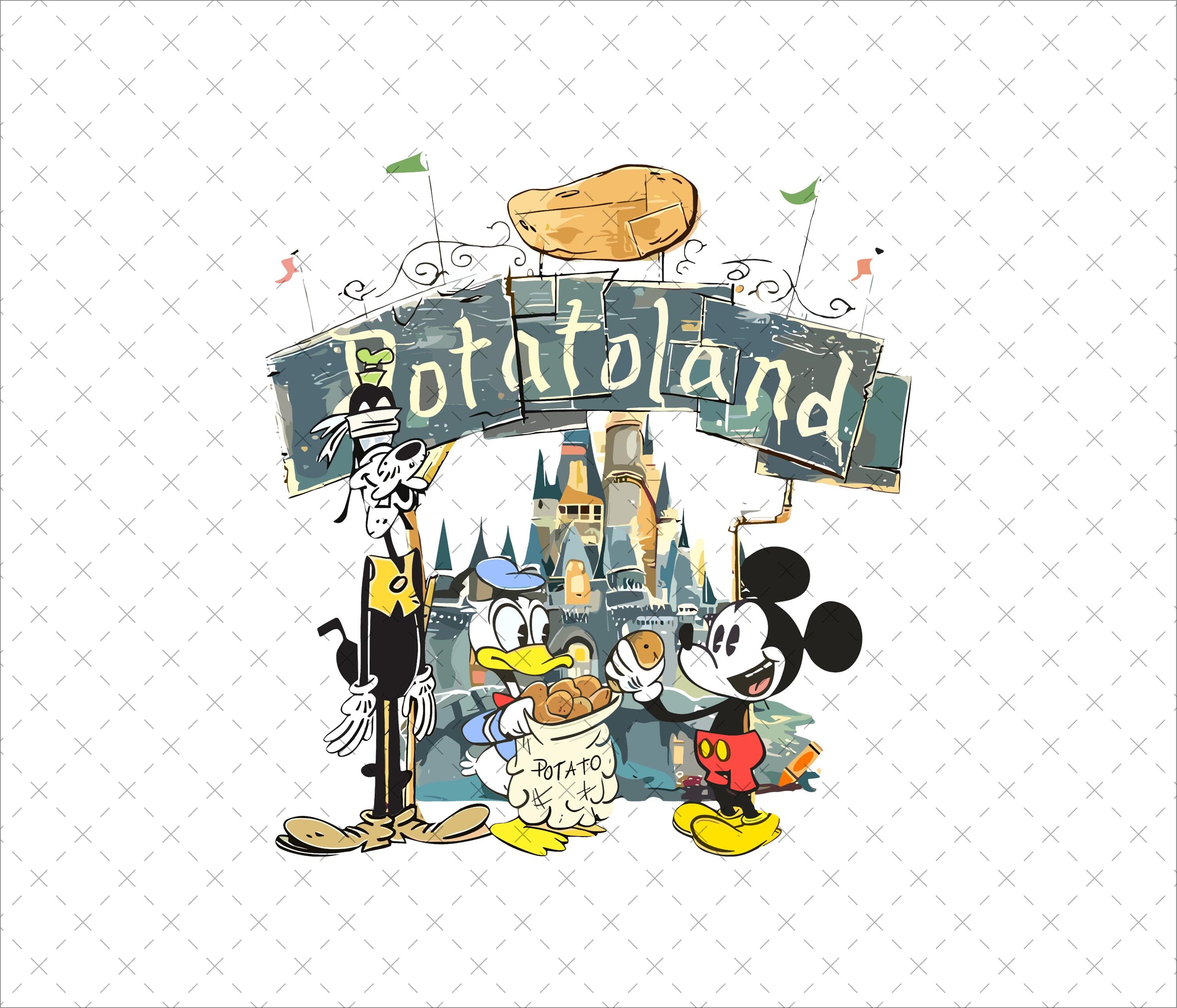 Vintage Mickey and Friends Potatoland PNG SVG, Family Trip (digital ...