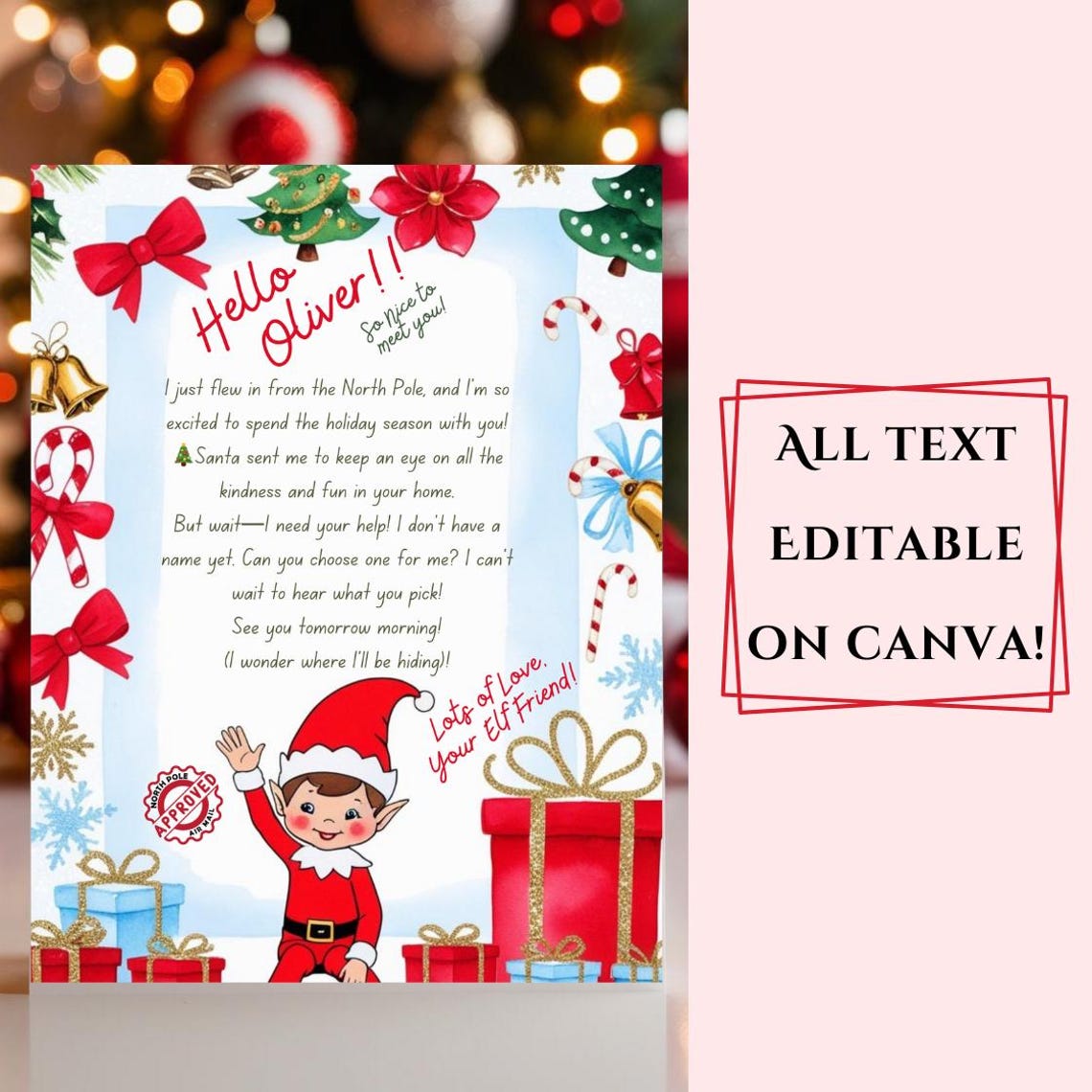 Elf Arrival Letter Editable PDF, PRINTABLE Elf Arrival Letter, Fun Elf ...