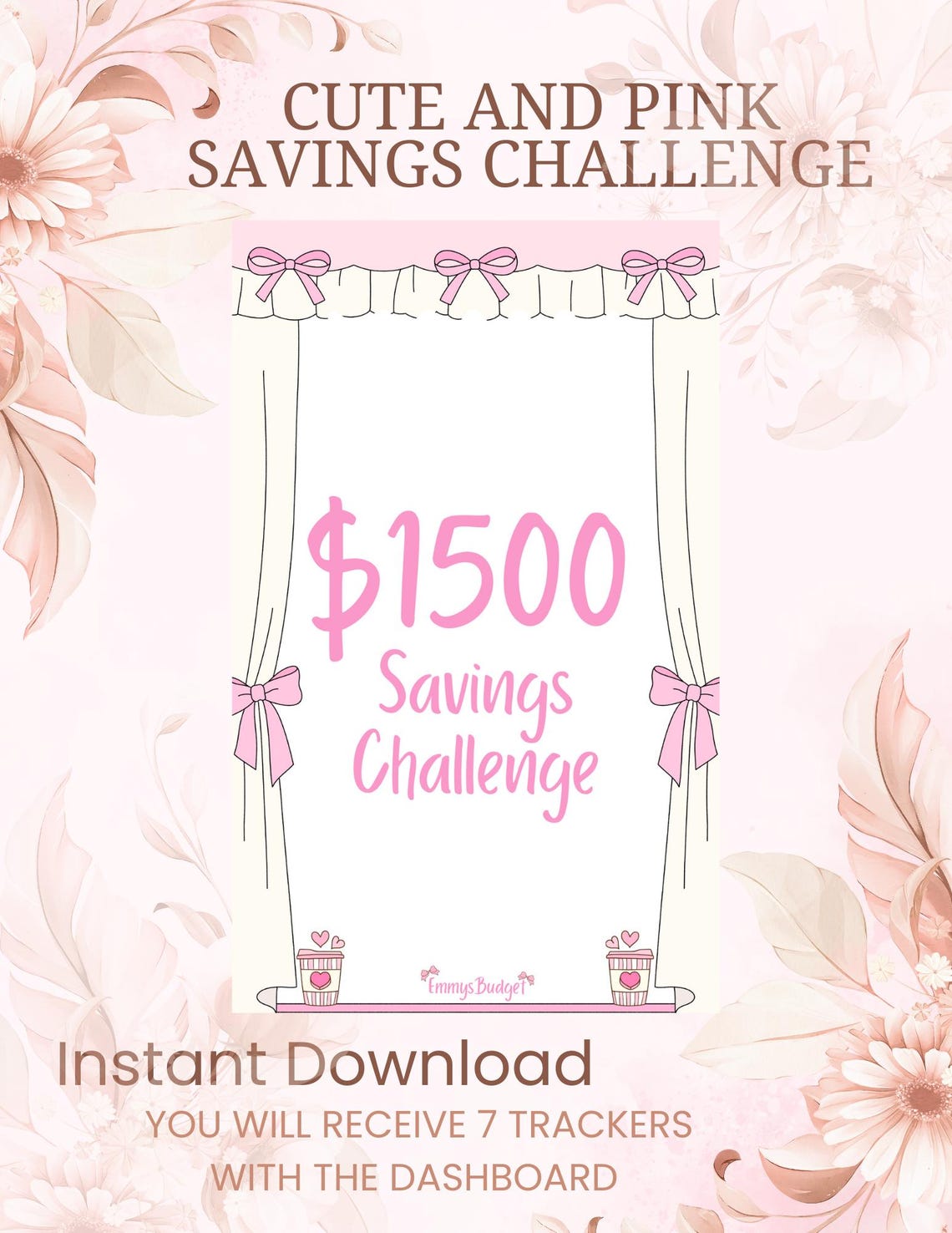 Cute and Pink Savings Challenge - Etsy